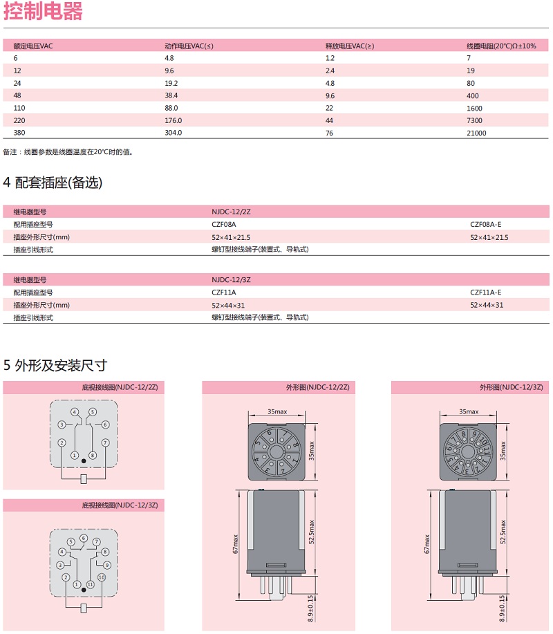 正泰 CHINT - 中间继电器 NJDC-12/2Z DC220V【型号 报价 价格】- NJDC-12/2Z DC220V - 电磁继电器 ...