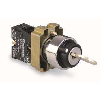 施耐德 Schneider Electric 钥匙开关2位 左出 1NO+1NC，ZB2BZ105C+ZB2BG2C『固安捷』